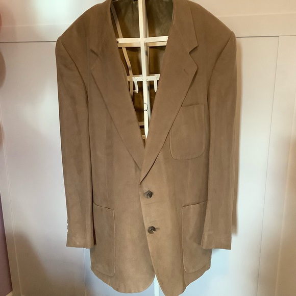 H by Halston | Suits & Blazers | Blazer Suede Cream Blazer Size 44 ...
